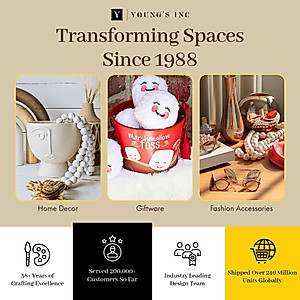 Young's Inc. Ceramic Honey Jar with Wooden Honey Dipper - Farmhouse Kitchen Decor - Tea Accessories