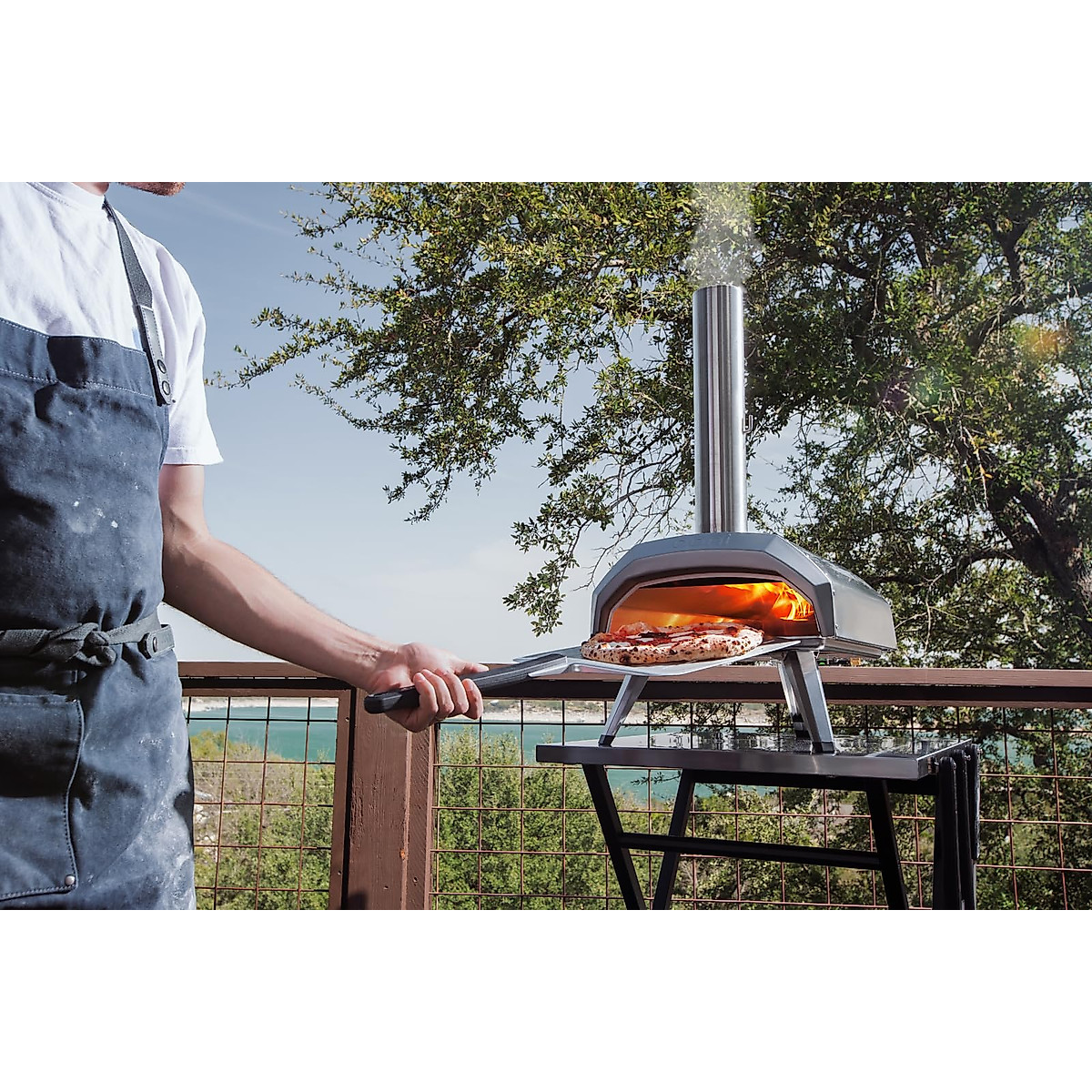 Ooni Karu 12 Multi-Fuel Outdoor Pizza Oven – Portable Wood and Gas Fired Pizza Oven with Pizza Stone, Outdoor Ooni Pizza Oven - Woodfired & Stonebaked Pizza Maker, Countertop Dual Fuel Pizza Oven