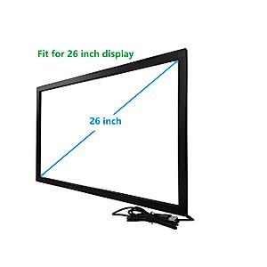 Deyowo 26 Inch Interactive 10 Points Infrared IR Touch Screen Overlay Frame Free Drive