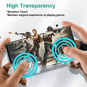 AACL Galaxy S22 Ultra Screen Protector Tempered Glass for Samsung Galaxy S22 Ultra 5G,6.8 Inch [Fingerprint Unlock][Anti-Scratch][2 Pack]-[fingerprint area obvious] Case Friendly