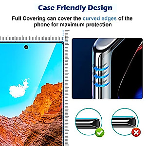 Arshek [2+2 Pack] Galaxy S21 Ultra Screen Protector, 9H Tempered Glass Include two Camera Lens Protector,Ultrasonic Fingerprint Compatible,3D Curved, HD Clear for Samsung 5G Protector