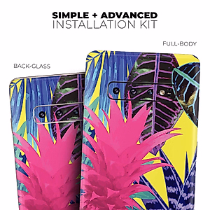 DesignSkinz Hype Flourescent Summer Pineapple Pattern Protective Vinyl Decal Wrap Skin Cover Compatible with The Samsung Galaxy S20 (Screen Trim & Back Glass Skin)