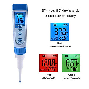 Y-LKUN Water Quality Meter PH5S Ph Meter Range: -2.00~16.00 PH Value Waterproof Pen Type Digital Food PH Tester for Cheese and Fruit Measuring Tool Moisture Meter