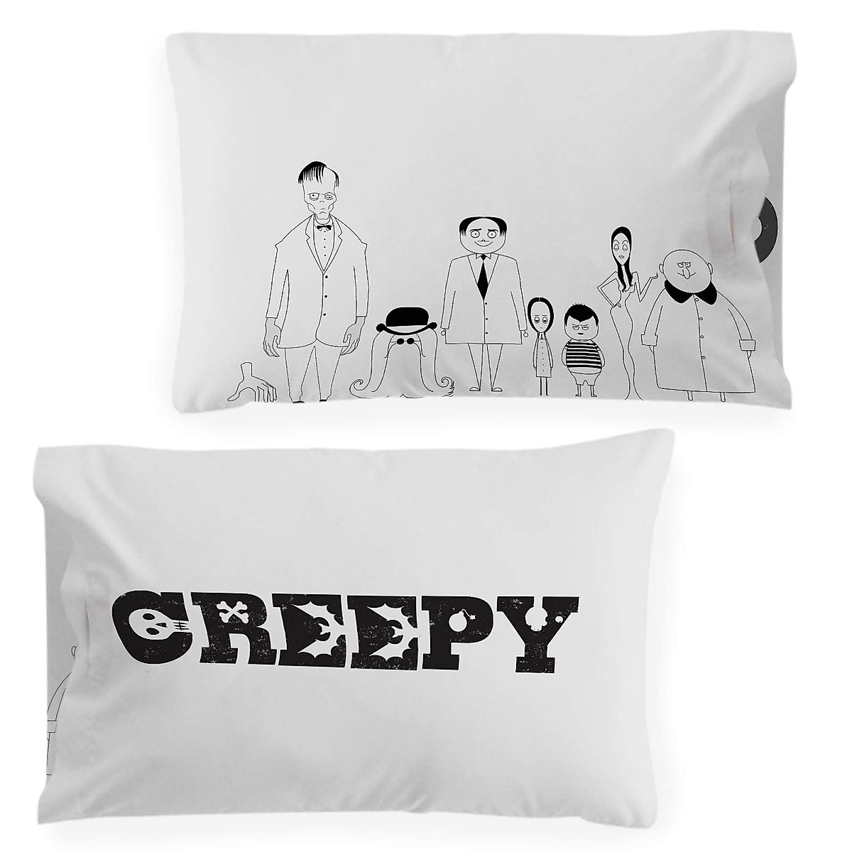 Jay Franco Addams Family Creeper Single Reversible Pillowcase with Handles/Trick-or-Treat Bag/Halloween Pillowcase