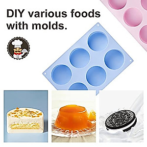 La chat 4 PCS Candy Mold, Silicone Oreo Cookie Mold/Chocolate molds for Candy, Cookies, Oreos, mini Soap, Cupcake, Pudding, Jello, Muffin, BPA Free and Non-Stick Cylinder Baking molds