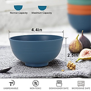 Wrova wheat straw small bowls 10oz set of 8 - Unbreakable Dessert Bowls for kids - Mini Bowls for Ice Cream,Snack and Fruits - Microwave & Dishwasher Safe Appetizer Bowls