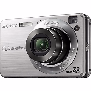 Sony Cybershot DSCW120 7.2MP Digital Camera with 4x Optical Zoom with Super Steady Shot (Silver)