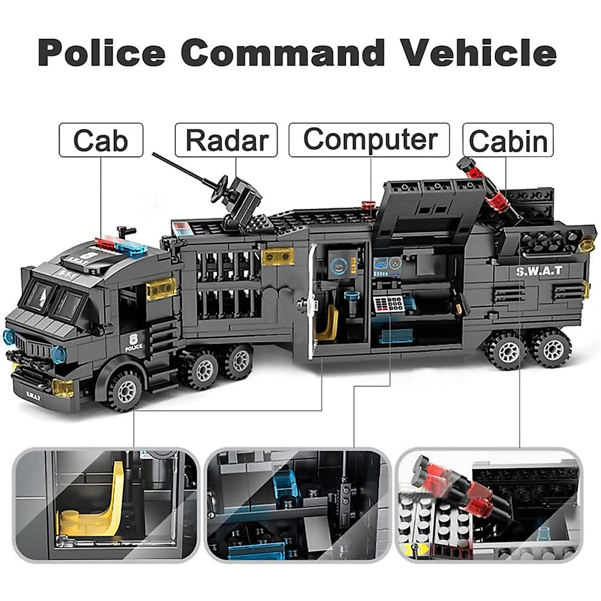 Uvini 51-in-1 Robot Building Kit for Kids STEM Building Toys Set for Boys 8-12, Engineering STEM Projects Construction SWAT Building Blocks Toys Gifts for Boys Kids Age 6 7 8 9 10 11 12 Year Old