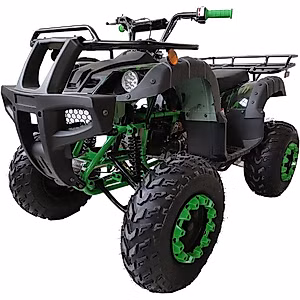 HHH 200 ATV Quad 4 Wheelers Utility ATV Full Size ATV Adult ATVs Big Youth ATVs (Green Camo)