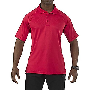5.11 Tactical Men's Performance Short Sleeve Polo Shirt, Style 71049, Black, 2X-Large