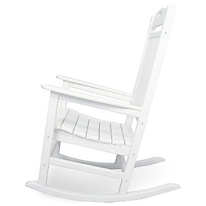Trex Outdoor Furniture by Polywood TXR100CW Yacht Club Rocking Chair Rocker, Classic White