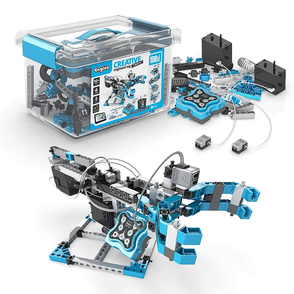Engino Maker Pro Robotized 100 Models Set, Building Toys for Kids 10+, STEM Robotic Toy, Engineering Kit, Coding STEM Project, Gift for Boys & Girls