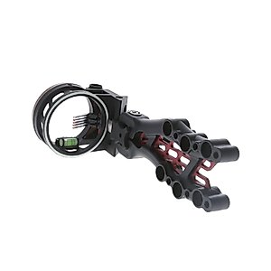TRUGLO Carbon Hybrid 5-Pin Durable Ultra-Lightweight Carbon / Aluminum Archery Bow Sight with Large Circular Field of View - for Right & Left-Handed Shooters - Standard Adjustment