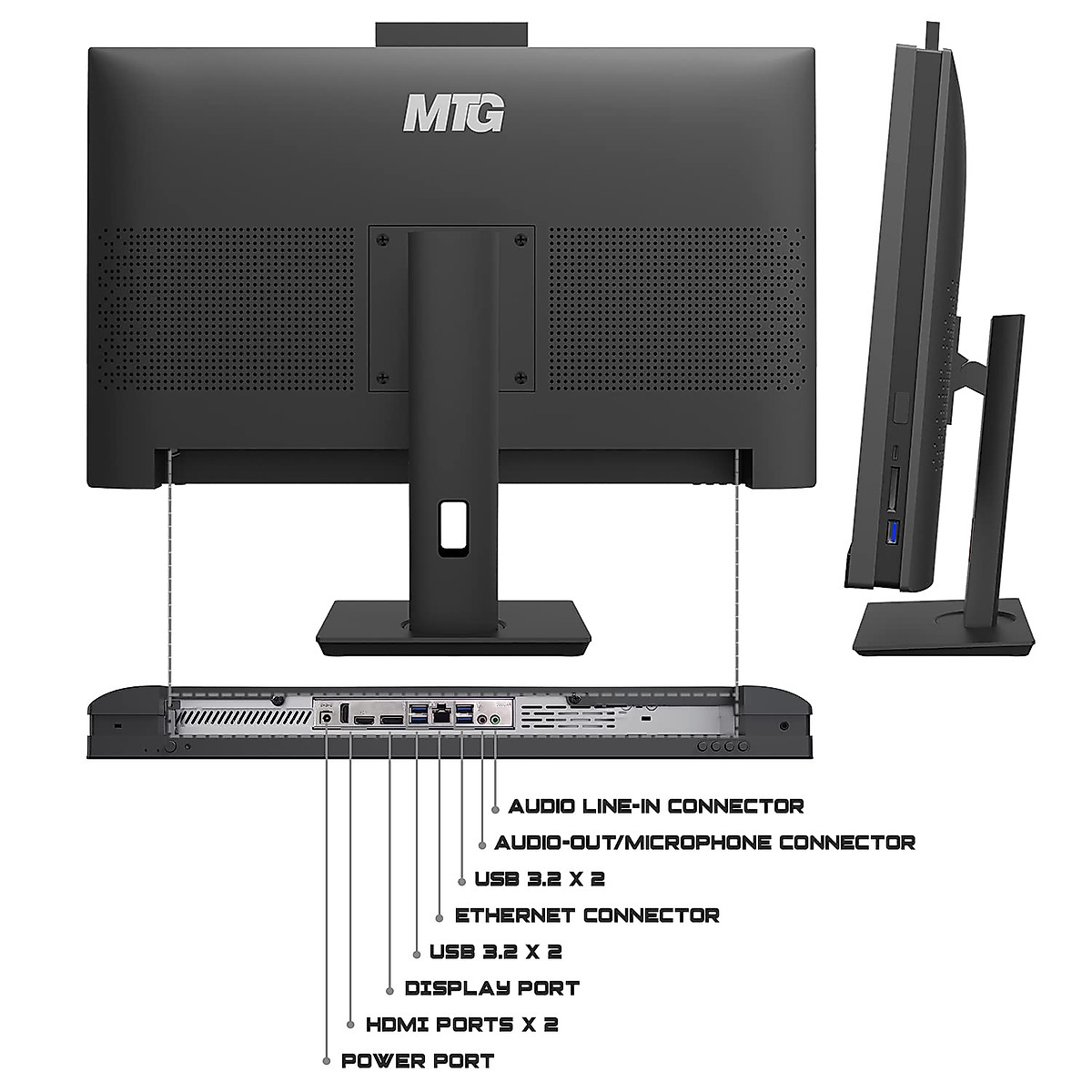 Gaming All in one PC 24 Inch FHD Touchscreen, MTG Yama, Intel Core i5 10th Gen, 32GB RAM, 240GB NVME | 1TB SSD, NVIDIA GT 730 4GB DDR3 Graphics, Webcam, RGB Combo, Windows 11 Home