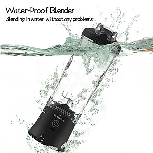 Portable Blender, VKYOZVA Personal Blender for Shakes and Smoothies, 20 OZ Mini Blender with 6 -leaf Sharper Blades, USB Rechargeable Blender Travel Lid with 2 Straws For Home, Kitchen, Office, Gym