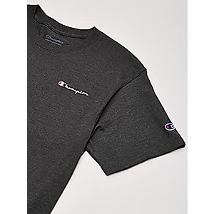 Champion mens Classic T-shirt, Left Chest Script T Shirt, Granite Heather-y08160, X-Large US