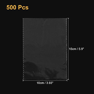 uxcell 500Pcs Clear Cello Bags, 4" x 6" Plastic Flat Open-End OPP Cello Treat Bags Cello Poly Bag for Packing Cookies Candy Jewelry Gifts, Clear
