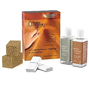 Leather Master 250ML LEATHER CARE KIT - Cleaning Kit Contains The Cleaner, Conditioner, Sponge, And Products For All Leather Car Interior And Furniture Detailing