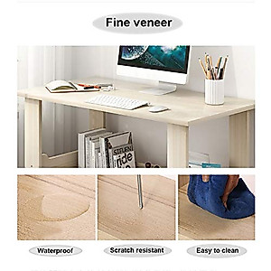Computer Desk,Home Office Computer Desk, Indoor Laptop Office Desk Study Table Desktop Home Desktop Computer Desk Bedroom Laptop Study Table Office Desk Workstation (Maple Cherry Color)