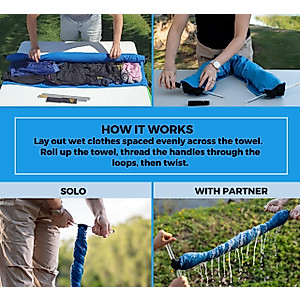 Dezitrek Original Ultra Light Clothes Wringer - Ideal for Light-Weight Clothing, Manual Hand Crank Laundry Wringer for Off Grid Living, Camping, Hotel and Travel - Compact, Eco-Friendly Towel Wringer