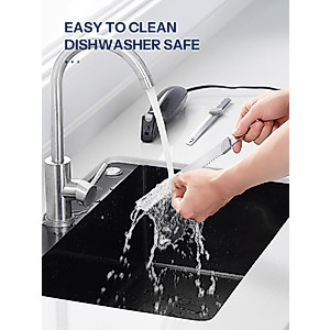 Reemix Electric Knife, Z3042 Electric Knife Set for Carving Meats, Poultry, Bread, Crafting Foam & More, 2 Blades for Meats & Bread, Fork Included (Black)