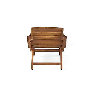 Christopher Knight Home Lahaina Wood Outdoor Chaise Lounge, Natural Yellow