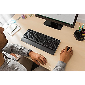 Microsoft Wireless Desktop 3050 with AES - Black. Wireless Keyboard and Mouse Combo. Built-in Palm Rest. Customizable Windows Shortcut Keys