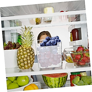 FONDOTIN 2Pcs Translucent Refrigerator Organizer Bins Fridge Side Door Storage Boxes for Home Kitchen Multi Use Storage Solution for Snacks Sauces and Kitchen Essentials