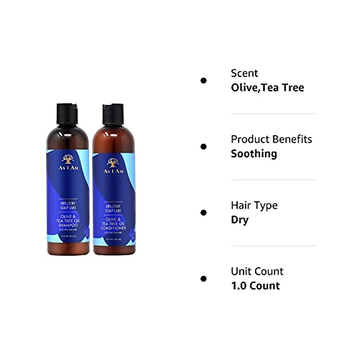 As I Am Dry & Itchy Scalp Care Shampoo and Conditioner 12oz