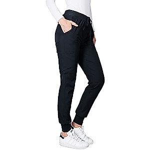 Minty Mint Women's Black Medical Scrubs Nurse Doctor 7733d46 Uniform Medical Scrub 5 Pocket Cargo Pants Women Juniors Medical Scrub Nurse Doctor 7733d46 Black S