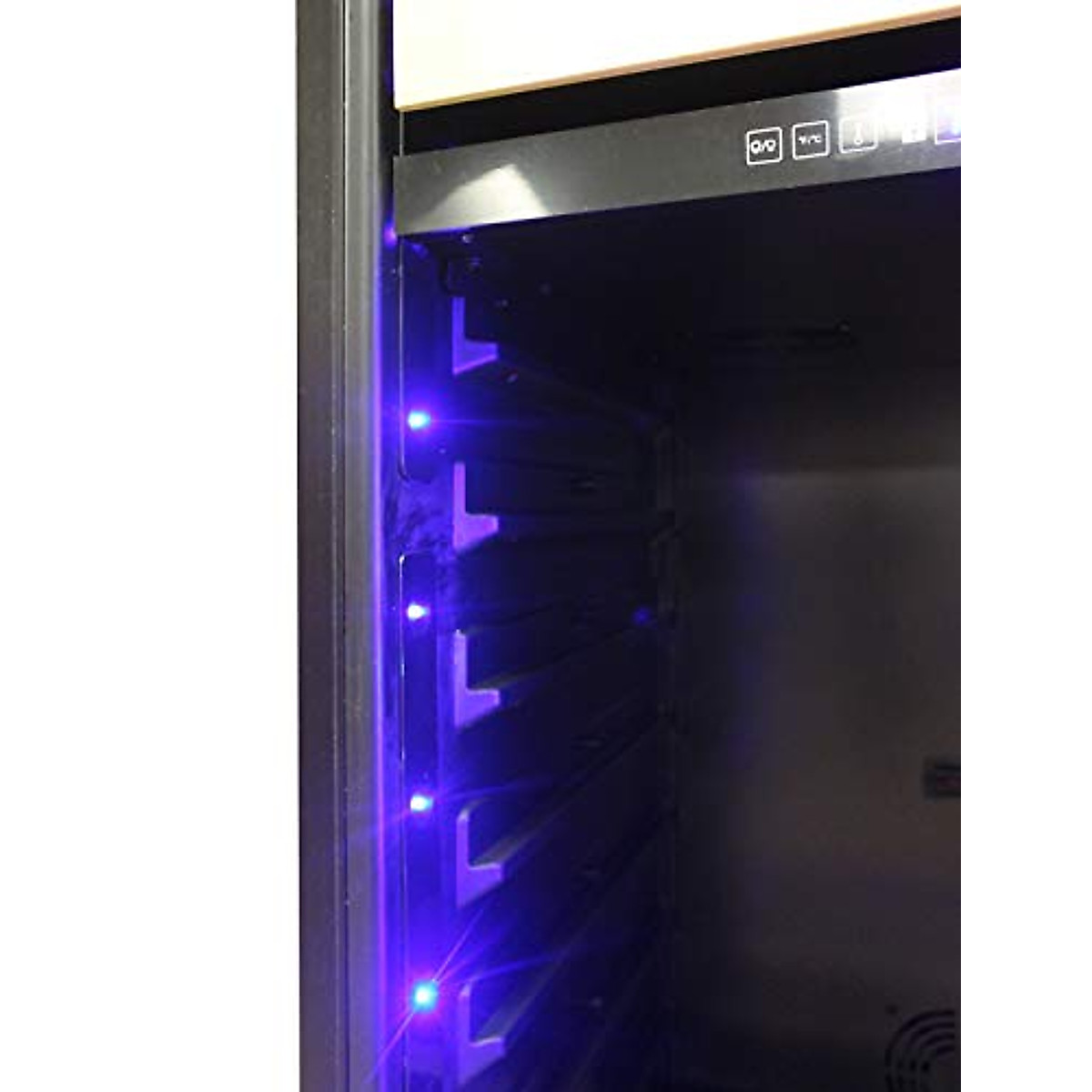 Vinotemp 215 Bottle Wine Cooler Refrigerator, Built-in or Freestanding Wine Fridge with Digital Temperature Control, Glass Door and Safety Lock, Right Hinge, 215 Bottle, Black