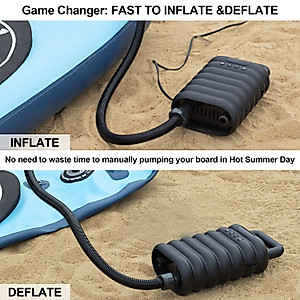 BOSETEN Sup Pump Adaptor, Halkey Roberts Valve Adapter, Paddle Board Pump Adapter for Electric Kayak Pump, Manual Boat Pump,3 Size Washers Included