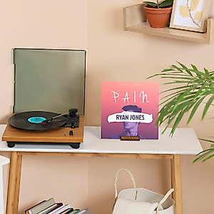 Now Playing Vinyl Record Stand | Vinyl Record Holder Display | Wood Records Storage Stands for Albums | Now Spinning Vinyl Accessories Rack