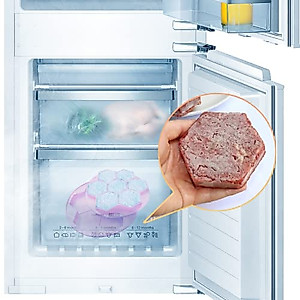 MYLAIM Hamburger Patty Maker,Silicone Burger Press And Freezer Container,7 In 1 Small Multiple Burger Shaper Mold,Meat Slider Shape Trays,Ground Beef Freezer Storage Containers