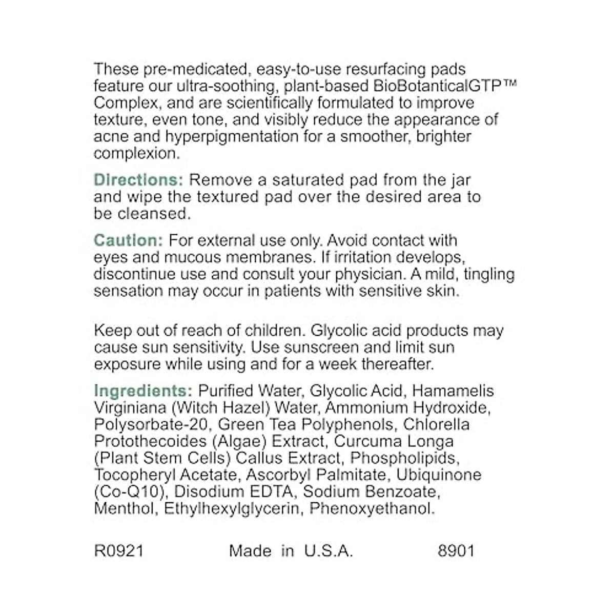 Replenix Glycolic Acid 10% Resurfacing Skin Peel, Medical-Grade Facial Peeling Pads for Discoloration & Acne (60 ct.)