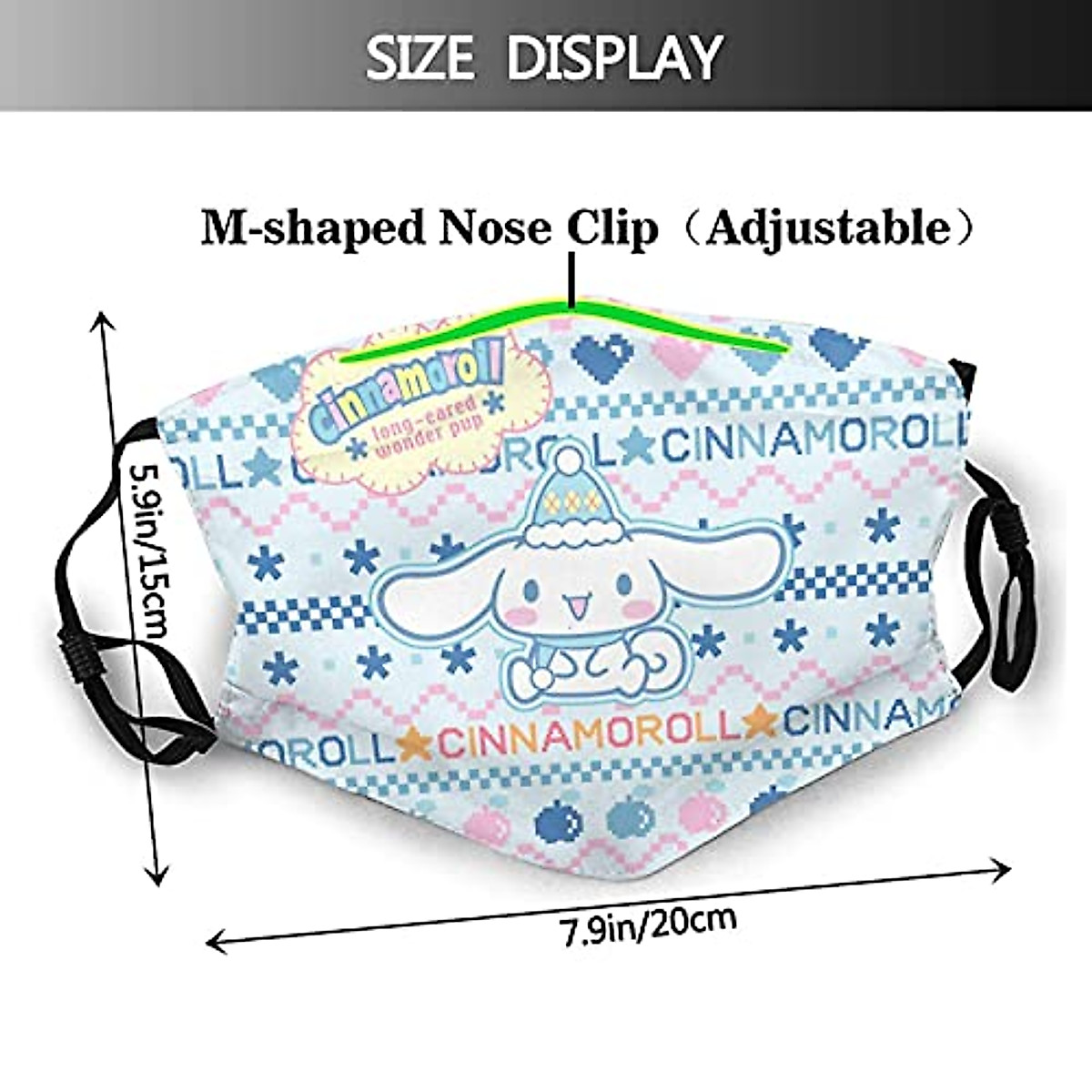 Modari Men'S Women'S Face Protective Balaclava Mouth Cover With Windproof Dustproof Adjustable Elastic Strap 2pcs