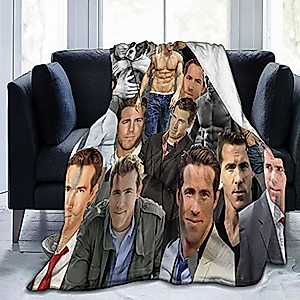 Ryan Reynolds Soft and Comfortable Warm Fleece Blanket for Sofa, Bed, Office Knee pad,Bed car Camp Beach Blanket Throw Blankets (50"x40") … (50"x40")