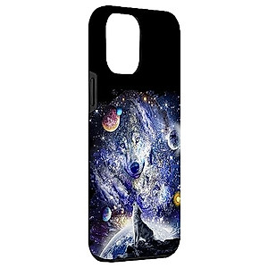 iPhone 14 Plus Cosmic Space Wolf, Wolves Family Howling, Constellation Case