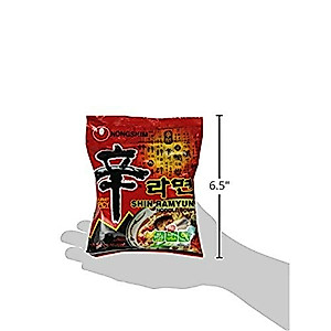 Nongshim Gourmet Spicy Shin Instant Ramen Noodle, 20 Pack, Chunky Vegetables, Premium Microwaveable Ramen Soup Mix, Savory & Rich