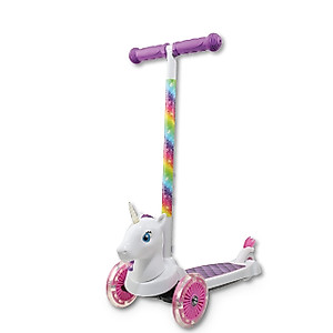 Self Balancing Kick Scooter Toddler Scooter & Kids Scooter, Extra Wide Deck, 3 Wheel Platform, Foot Activated Brake, 75 lbs Limit, Kids & Toddlers Girls or Boys, for Ages 3 and Up