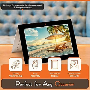 iFrame Self-Standing Greeting Card With Insert picture Frame | Genuine Matboard Cards And Envelopes | Hold 4 x 6 Inch Photo | Customizable For Holiday, Thank You Cards And Graduation Card (Pack Of 15)