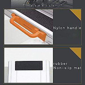 GUENZO Threshold Ramp, Threshold Ramp Scalable Design Aluminum Alloy Nylon Handle Easy to Carry Anti-Slip Matte Paper Wheelchair Baby Carriage Aluminum Ramp, 2 Tablets (Color : Silver, Size : 150cm)