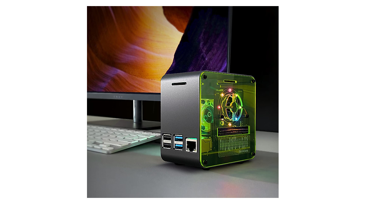 ElectroCookie Raspberry Pi 4 Case, Aluminum Mini Tower Case with ...