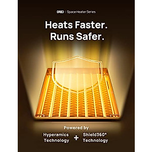 Dreo 1500W Space Heater, 70° Oscillating Portable Heater for Indoor Use, Digital Thermostat, 4 Modes, 12h Timer, Personal Electric Heater PTC Ceramic Heater Quick Safety Heating for Home Office