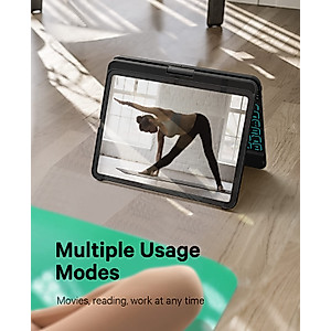 GreenLaw iPad Air 5th 4th Generation Case with Keyboard, DIY 7 Color Breathing Backlit, 360° Rotatable, Auto Sleep, Keyboard Case for iPad Pro 11 Inch(4th/ 3rd/ 2nd/ 1st Gen.), Black