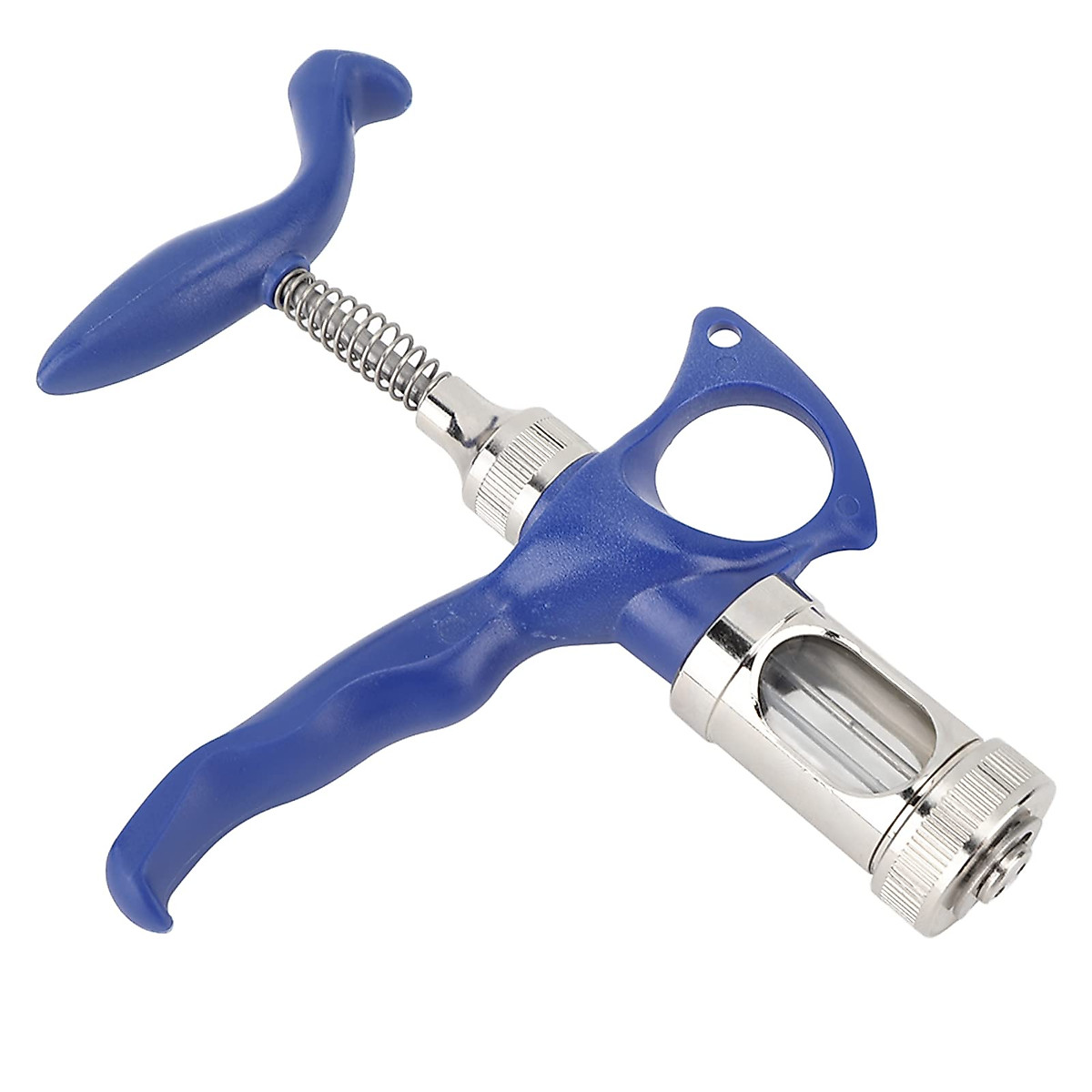 Jeanoko Livestock Syringe Chicken Pox Needle Type 136 5ml Syringe Stainless Steel Chicken Pox Vaccine Syringe Inoculator for Home Farm