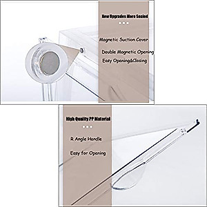 AOTENG STAR Storage Shoes Box Womens Mens Sneaker Box Plastic Foldable Stackable Shoe Container Clear Closet Shelf Shoe Organize -3 Pack