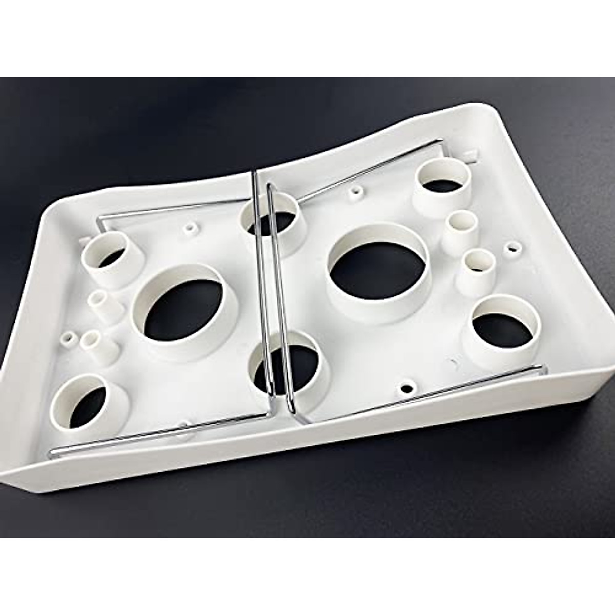 Cake Decorating Icing Bag Holder Tray Stand - 8-Hole Cream Bag Rack Icing Shelf ABS Stainless Steel Detachable Cake Decorating Pastry Bag