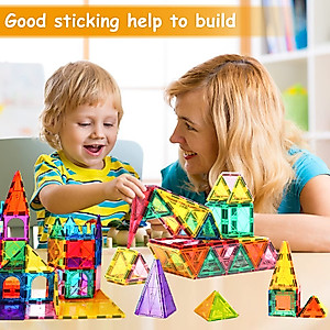 NVHH Magnetic Tiles for 3 4 5 6 7 8+Year Old Boys Girls 72PCS Oversize 3D Magnetic Building Blocks for Kids Age 3-5/STEM Toys for 4-8 Christmas Birthday Gifts