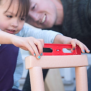 MALUVRIAN Educational Toys Building Toys - Plastic Tools - Kid Toys STEM Toys for Boys and Girls - Real Tool Bag Construction Toys Arts and Crafts Foam Wood Pretend Play Creative Toys Kids Tool Set